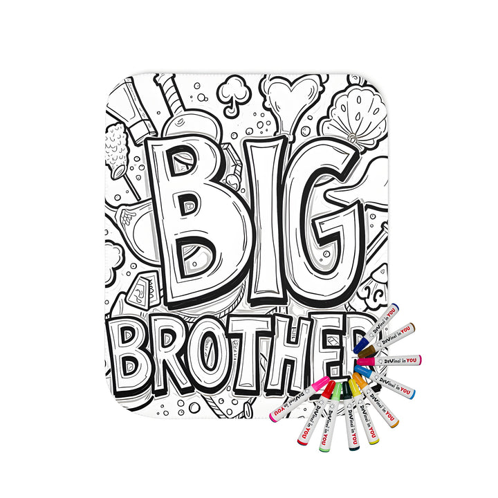 FREE Big Brother Coloring Page - Printable Download 🎂 – Davinci in You