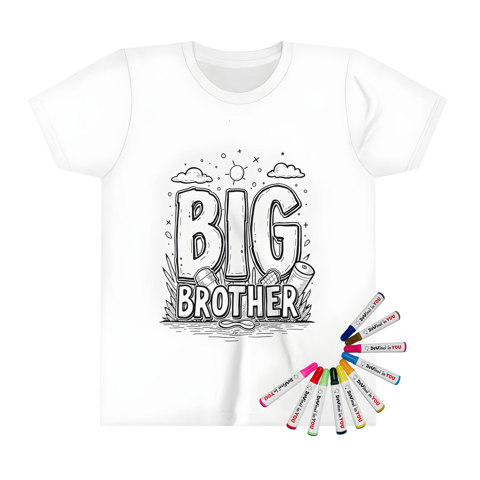 FREE Big Brother Coloring Page - Printable Monochrome Illustration wit ...