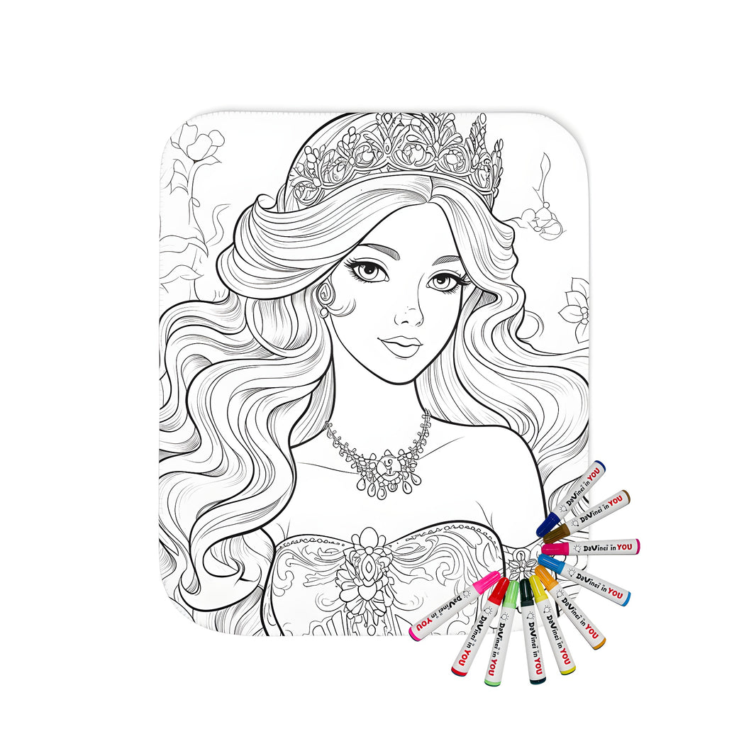 FREE Royal Princess Coloring Page - Printable Download 👑 – Davinci in You