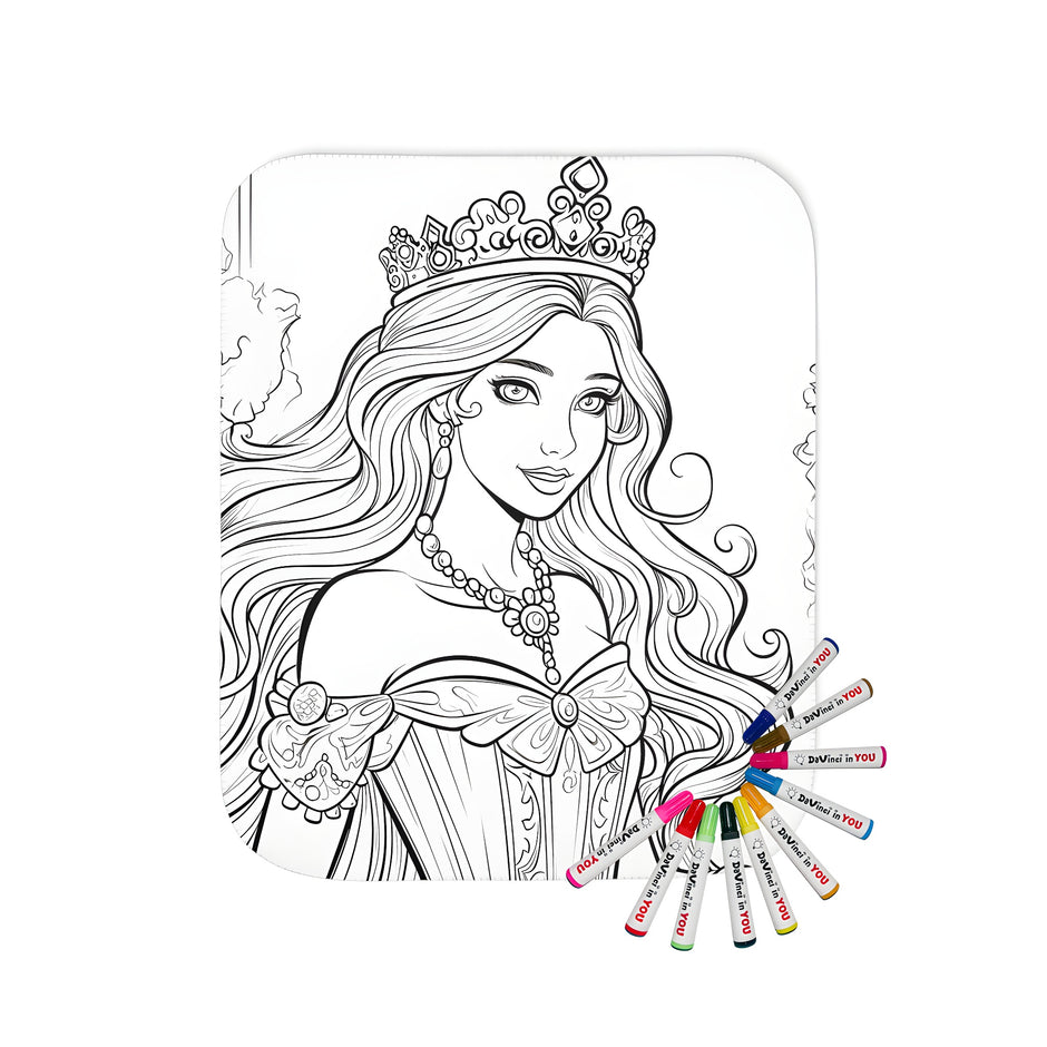 FREE Royal Princess Coloring Page Download NOW 👑 – Davinci in You