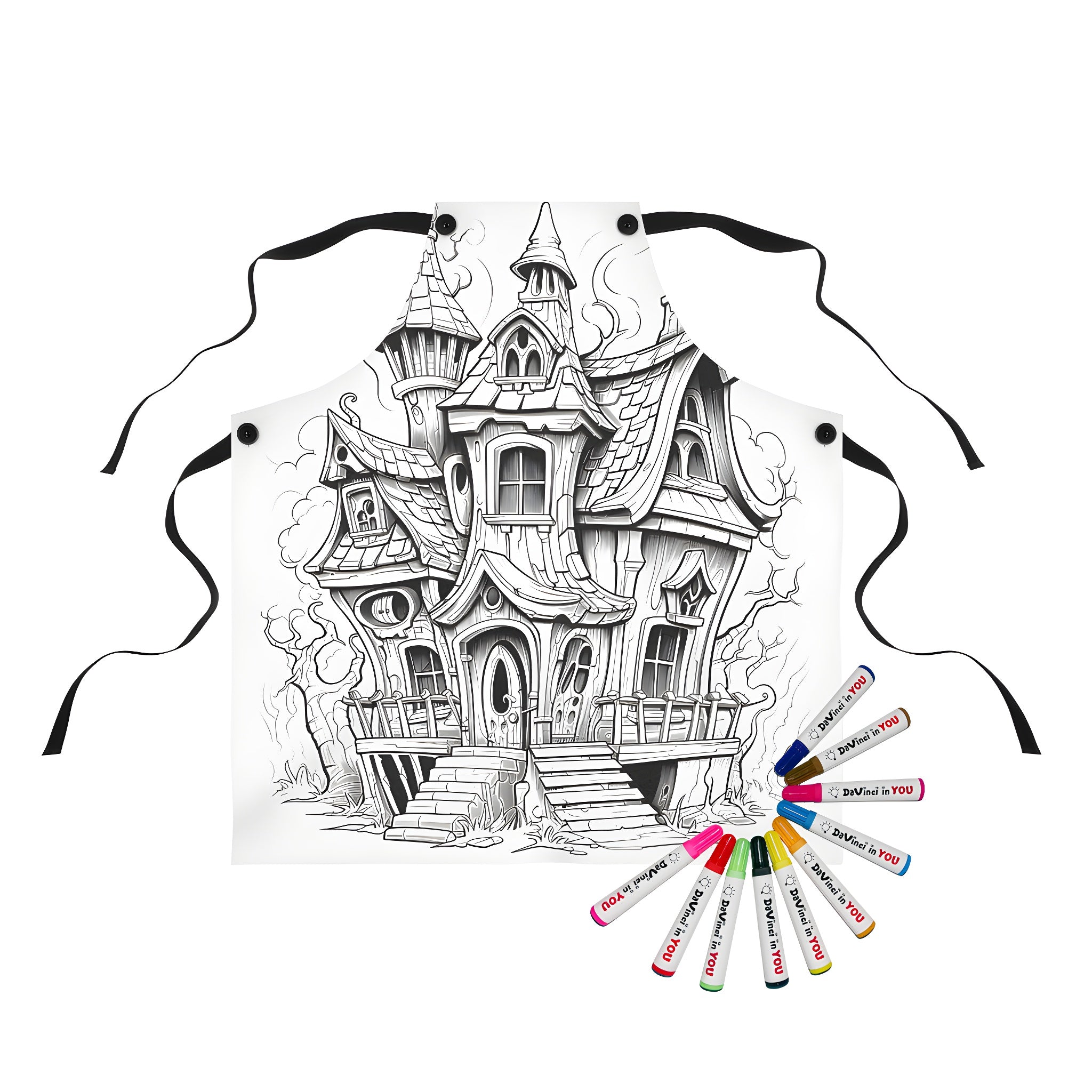 Whimsical House Apron Coloring Kit | DaVinci in You – Davinci in You
