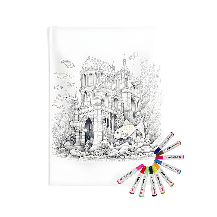 FREE Underwater Castle Coloring Page Download NOW 🏰 – Davinci in You