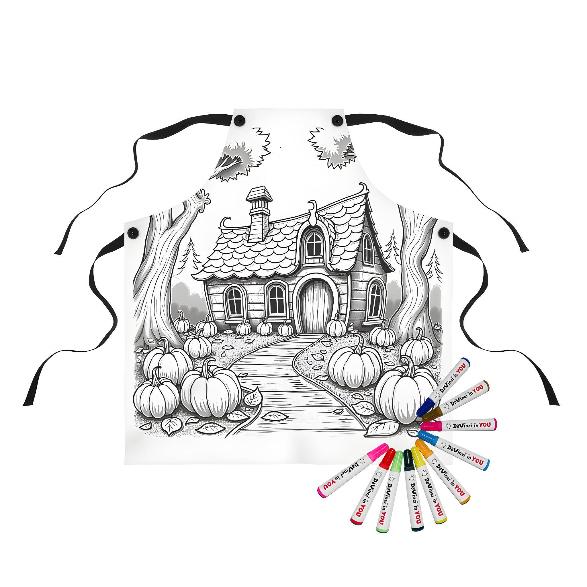 Apron Coloring Kit with 10 Fabric Markers - Cottage – Davinci in You