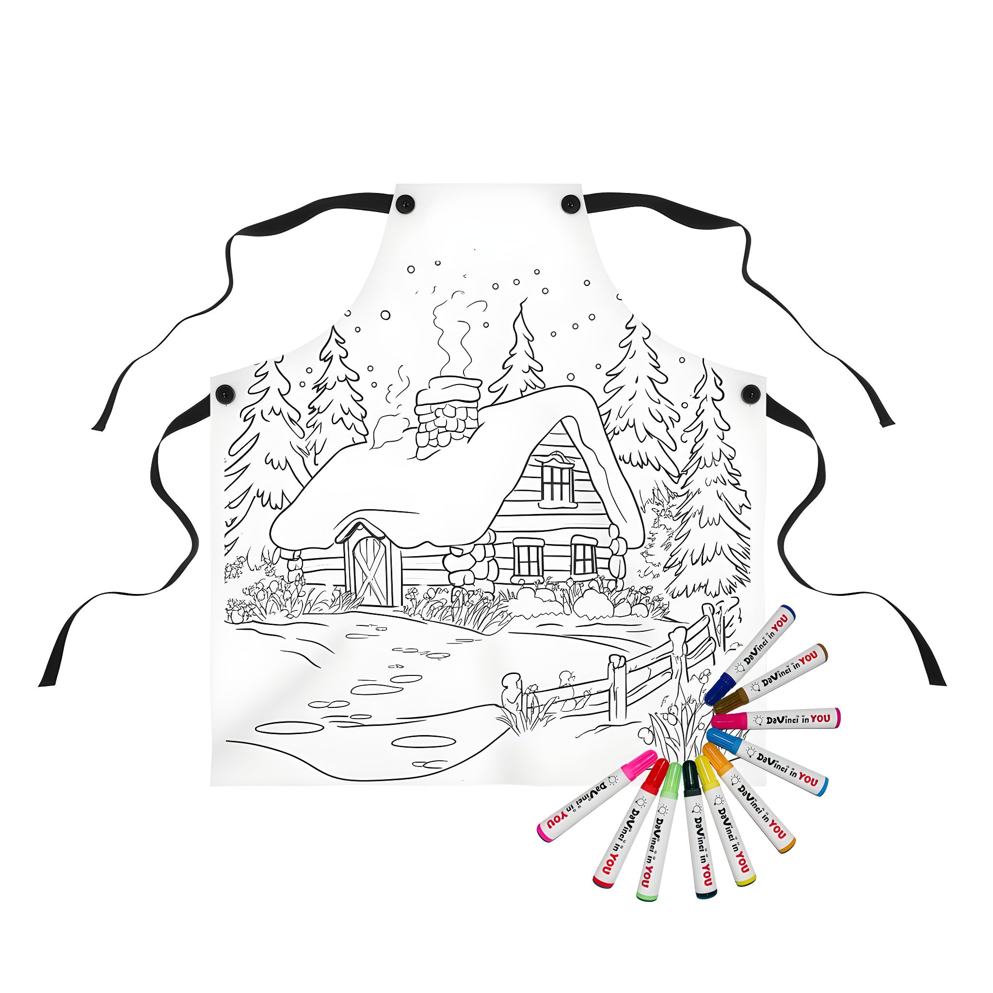 FREE Winter Cottage Coloring Page - Cozy Snowy Landscape Printable Dow ...